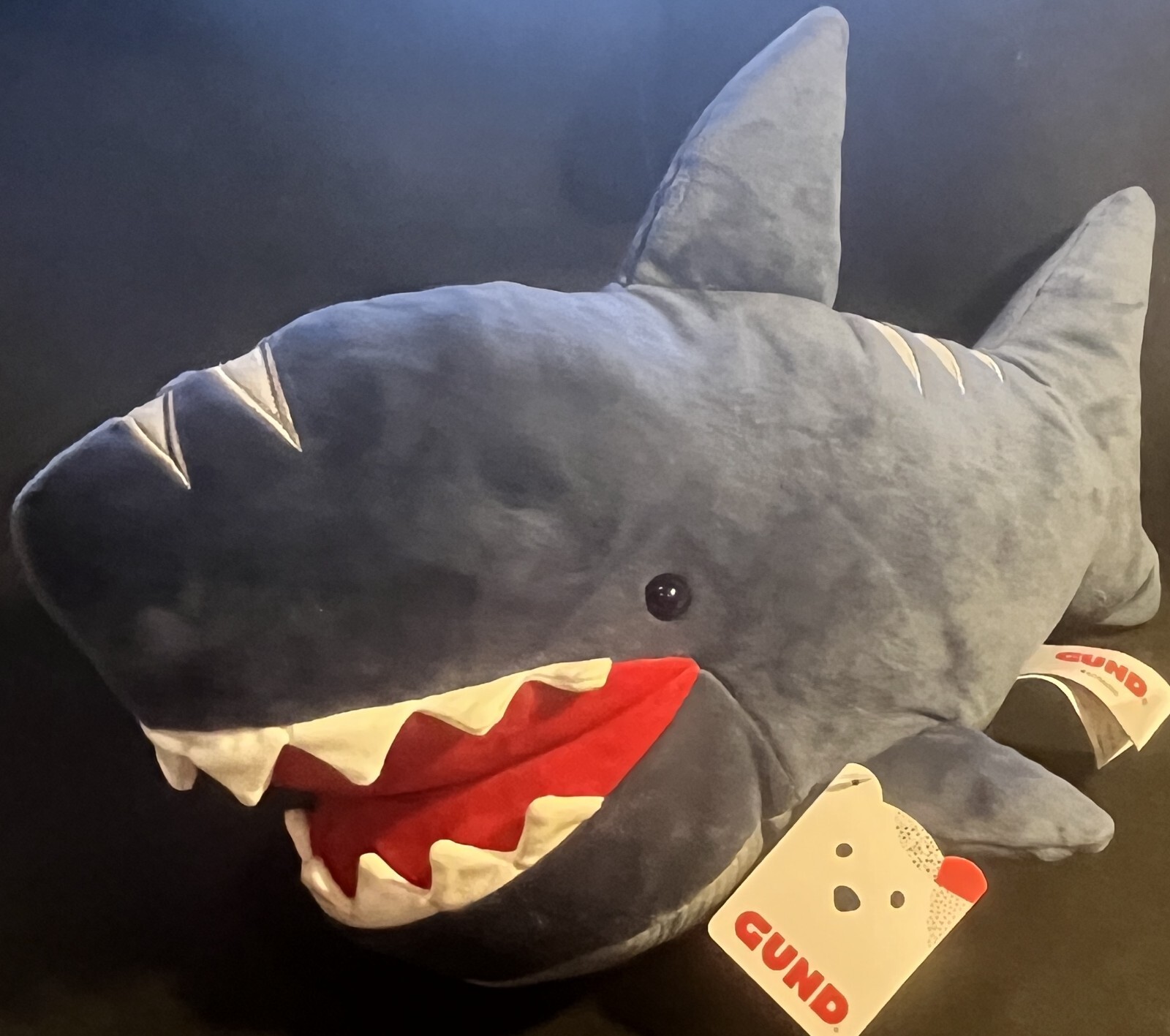 GUND Maxwell the SHARK 17.5" Soft Cuddly Plush Stuffed Animal Blue Nice ...