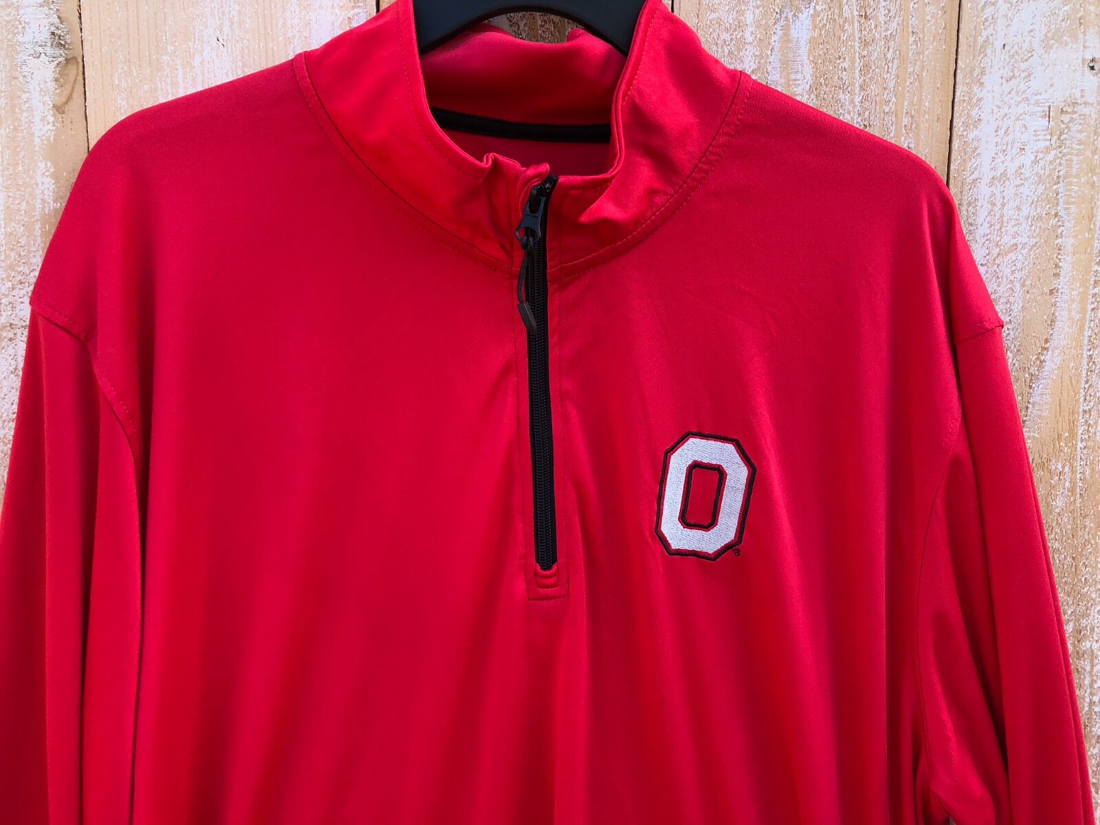 Men’s Ohio State Buckeye’s Authentic Apparel Red Half Zip Pullover Sz ...