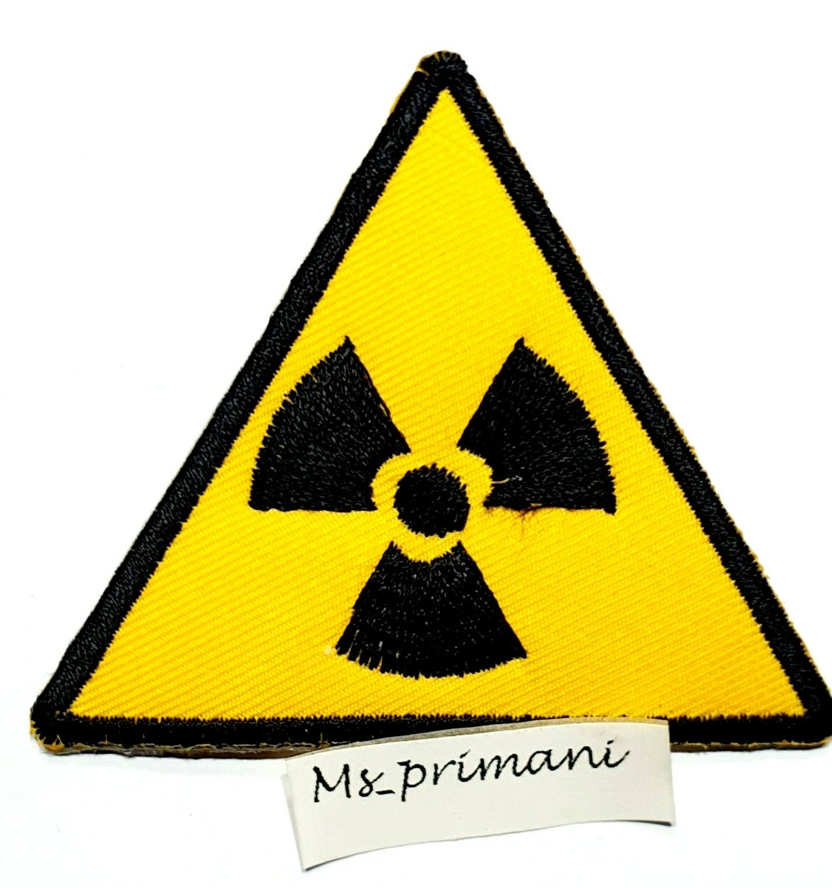 Radioactive Sign Embroidered Iron / Sew On Patch Radiation Symbol T ...