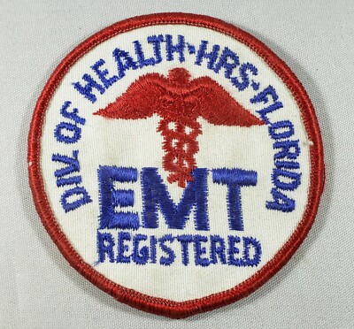 USQ207 Div of Health HRS Florida EMT Registered Patch | eBay