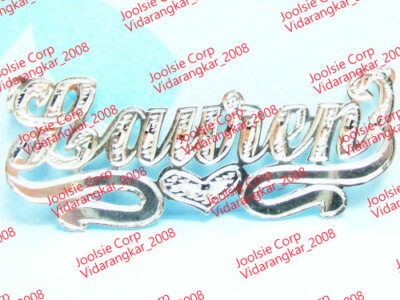 PERSONALIZED STERLING SILVER NAME PLATE CHAIN NECKLACE , ANY NAME FREE ...