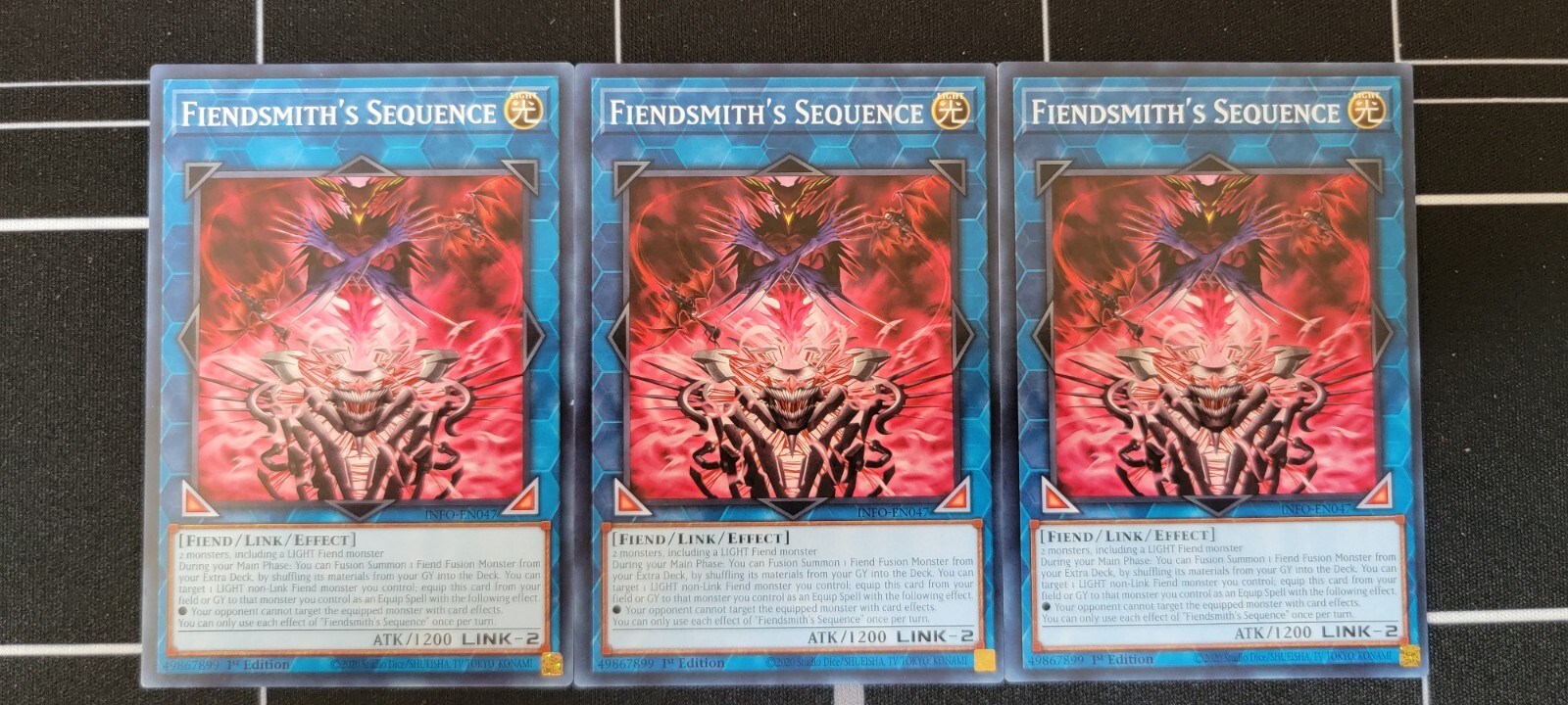INFO-EN047 3x Fiendsmith's Sequence Common 1st Ed YuGiOh Ready | eBay