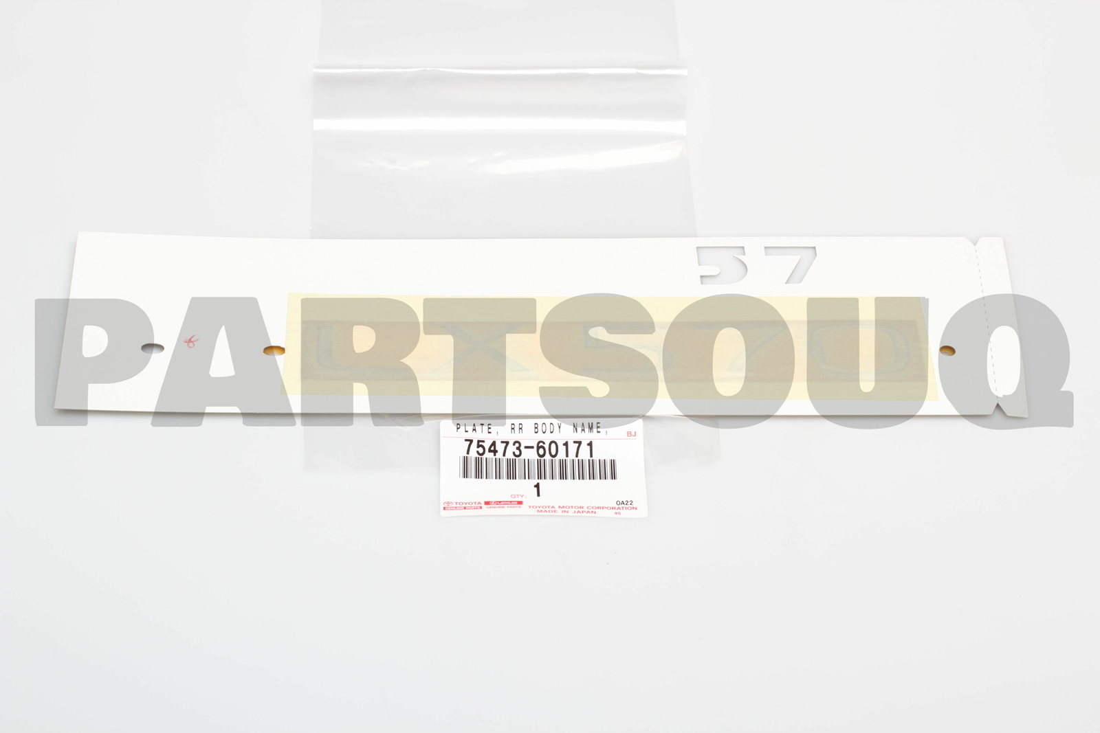7547360171 Genuine Toyota PLATE RR BODY NAME 75473-60171 | eBay