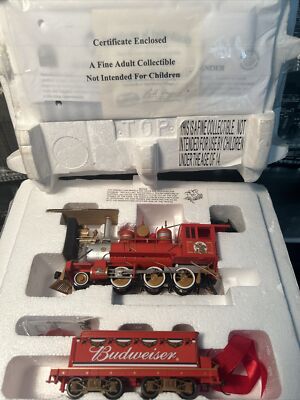 Hawthorne Village Budweiser Train Locomotive & Tender Holiday Express ...