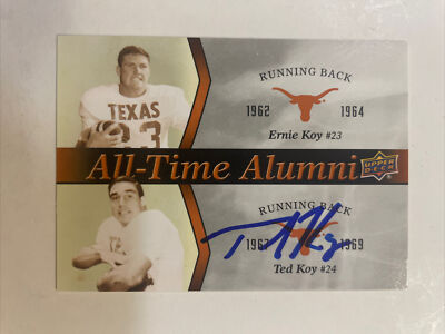 2011 Upper Deck Ted Koy Autographed Card #ATAD-KK Texas Longhorns A-81 ...