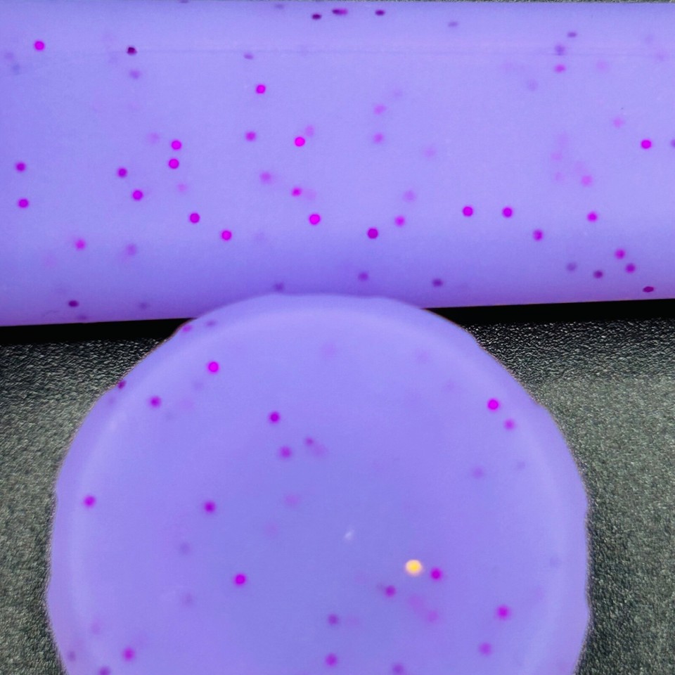 Silicone Smoking Pipe with Glass Bowl & Cap Lid | Purple Sparkle GLOWS ...