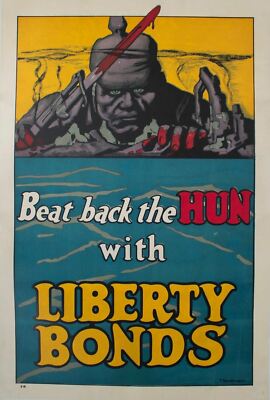 1918 Beat Back the HUN with Liberty Bonds Frederick Strothmann WWI ...