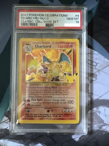 GEM MINT Charizard Celebrations Classic Collection Pokemon Card 4/102 ...