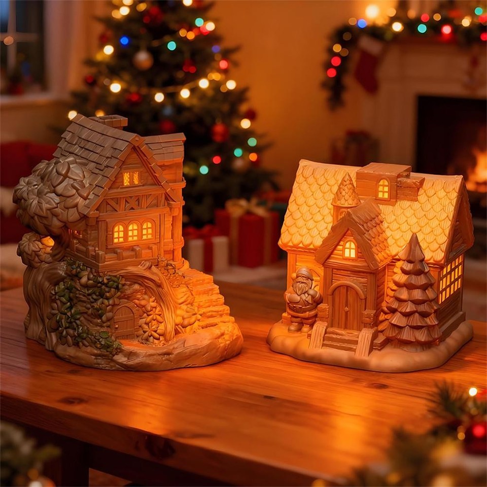 Christmas House Candle Mold DIY Micro Landscape Countryside Cottage ...