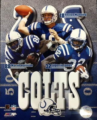 INDIANAPOLIS COLTS 2003 BIG THREE 8x10 Photo MANNING Harrison JAMES | eBay