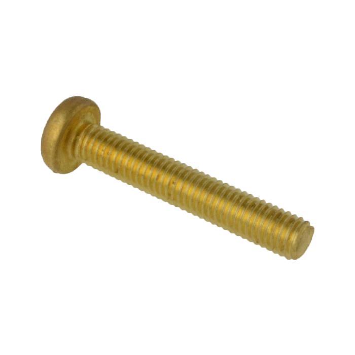 Qty 50 Pan Head Slot M4 (4mm) x 12mm BRASS Metric Machine Screw Bolt ...