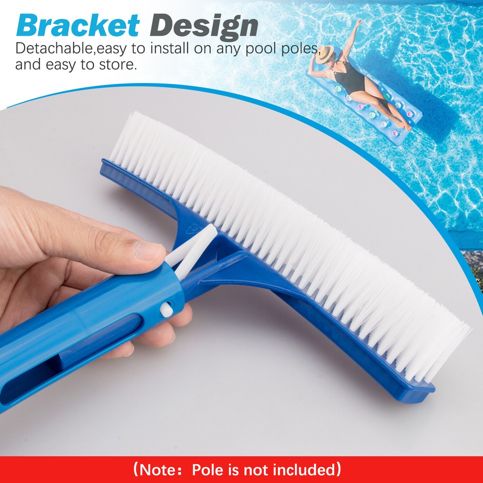 Pool Cleaning Brush Heavy Duty Floor Wall Pool Spa Brush Aluminum ...