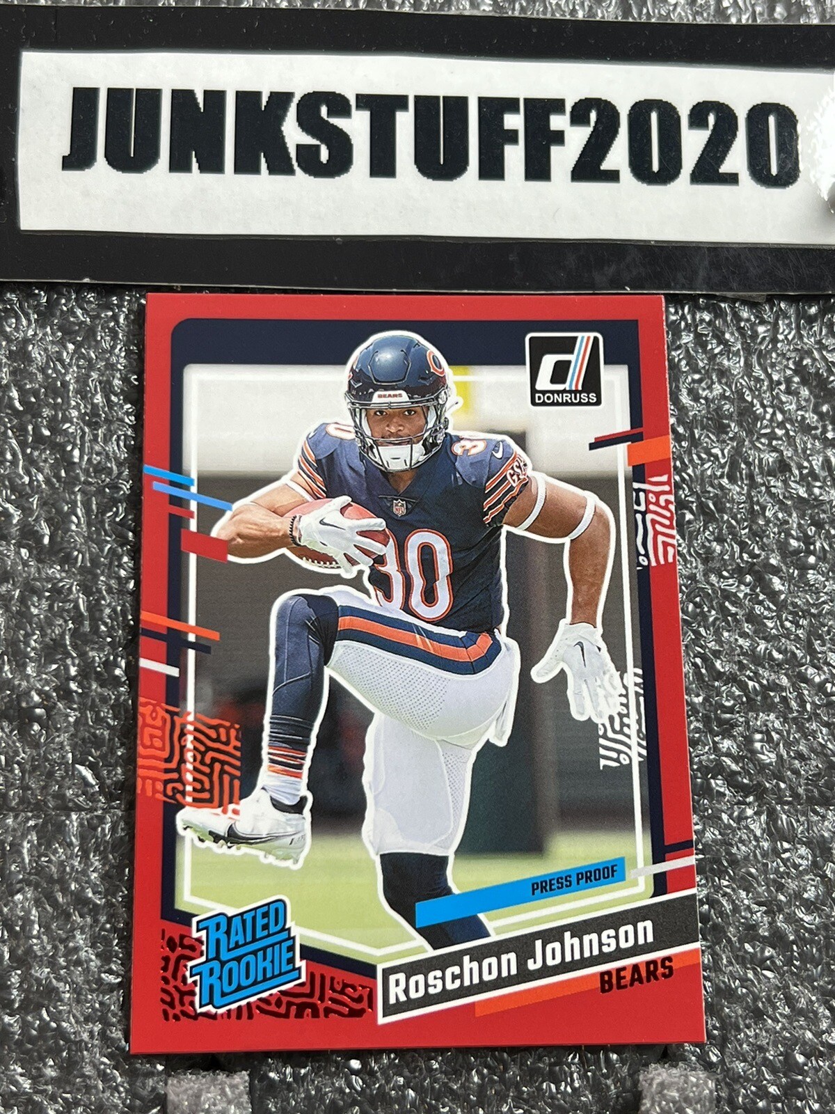 2023 Donruss Rochon Johnson Red Press Proof Rated Rookie #314 Chicago ...