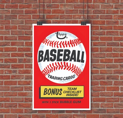 1974 Topps Baseball Wrapper Print/Poster | eBay