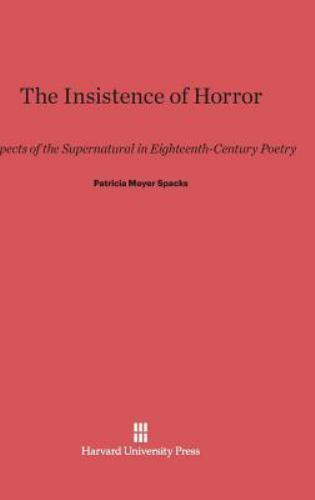 Insistence of Horror : Aspects of the Supernatural in Eighteenth ...