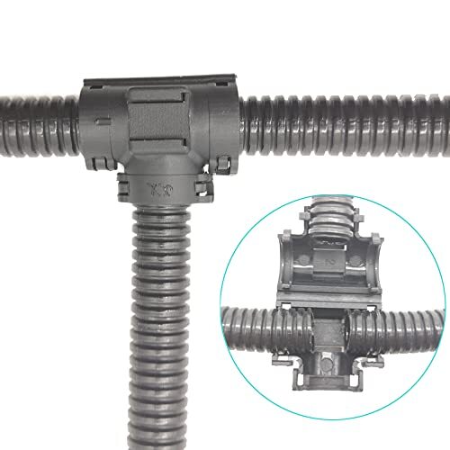 Wire Loom Tee Connector Openable Convolute Tubing T Fitting for 1/4 ...