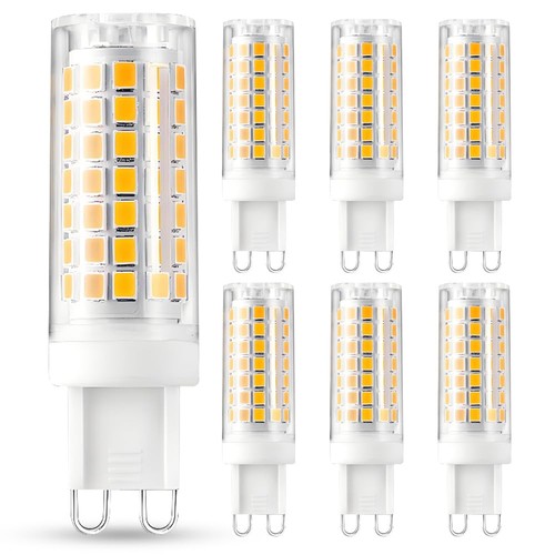 G9 LED Bulbs 7W G9 Bi-Pin Base 70W Halogen Bulbs Equivalent Warm White ...