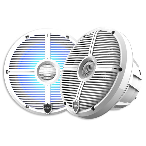 Wet Sounds REVO 8-XWW White Closed XW Grille 8 Marine LED" Speakers ...