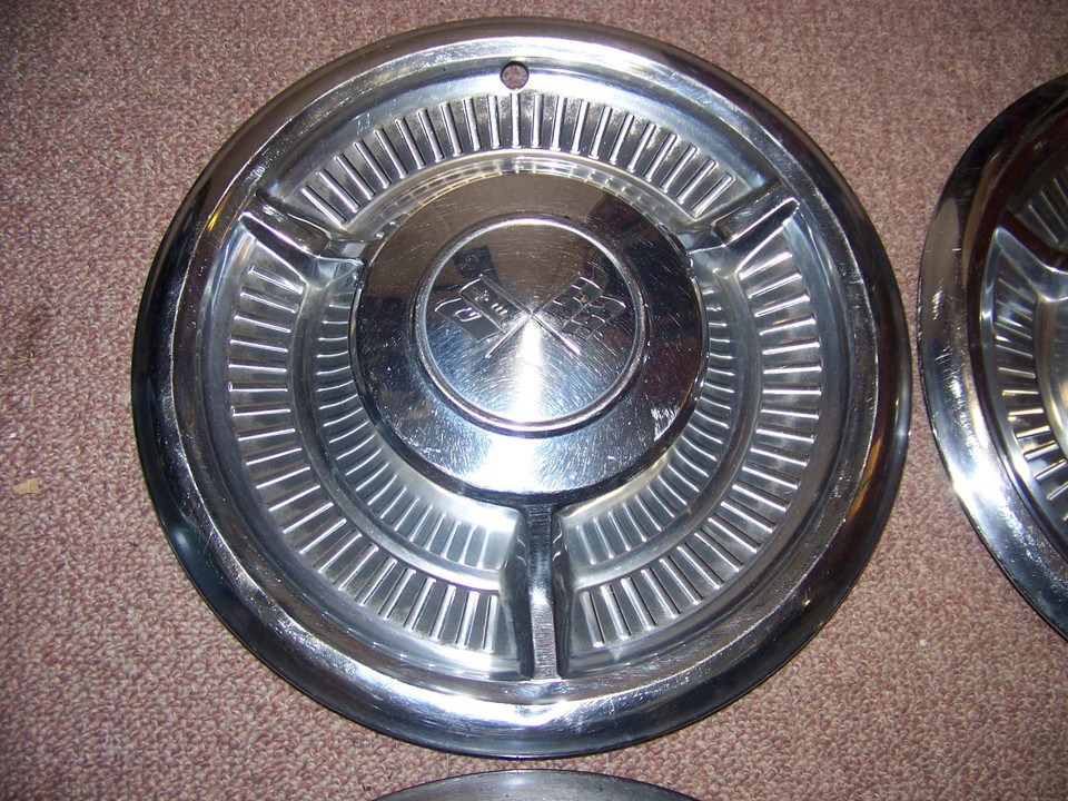 1958 CHEVROLET BELAIR IMPALA NOMAD BISCAYNE DELRAY 14" HUBCAPS OEM (4 ...