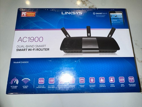 Linksys AC1900 EA6900 Dual Band Smart Wi-Fi Gigabit Router Easy Setup ...