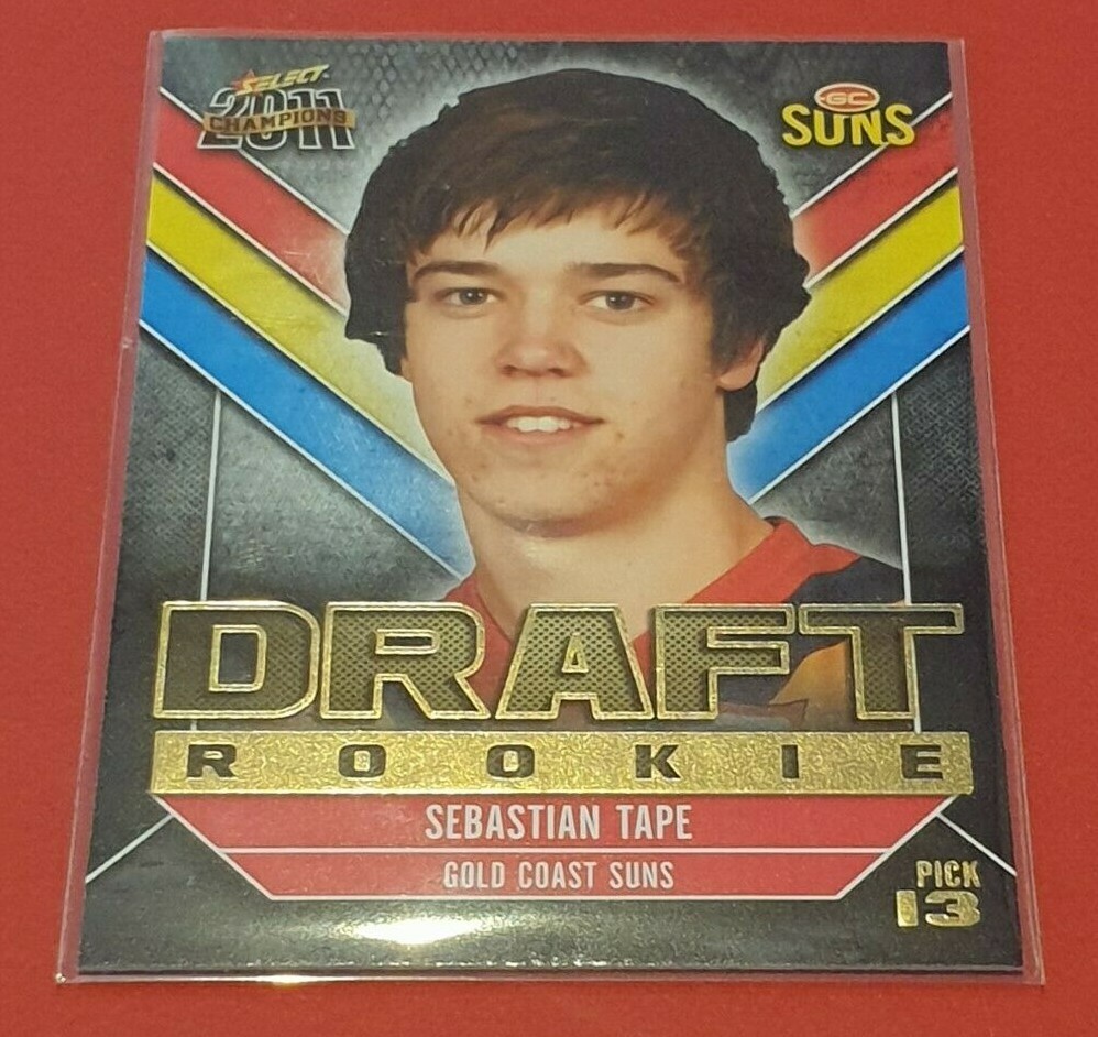 2011 Select Champions Sebastian Tape DRAFT ROOKIE card - Gold Coast ...