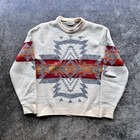 Vintage 70s Pendleton Chief Joseph Wool Aztec Print Sweater Crewneck ...