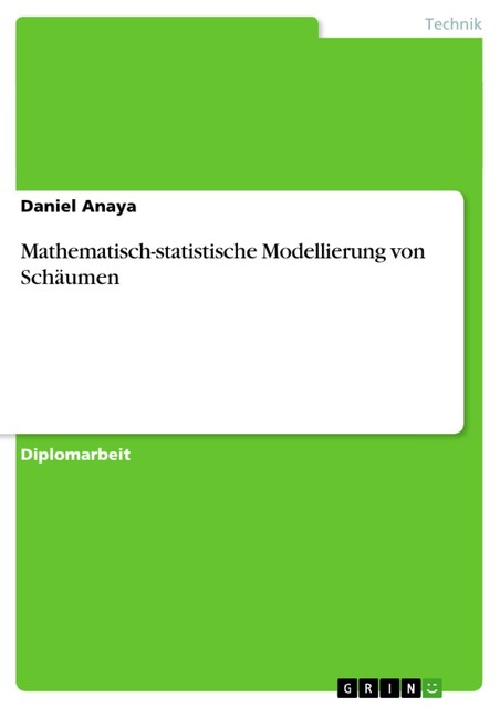 Mathematisch-Statistische Modellierung von Schäumen von Daniel Anaya ...