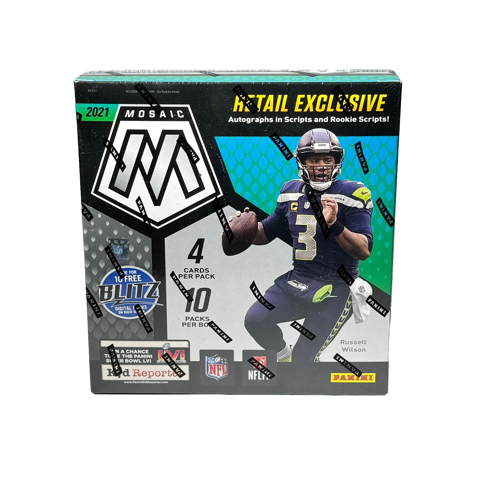 2021 Panini Mosaic Football Walmart NFL Mega Box 40 Cards New Factory ...