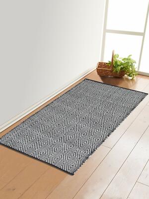 Geometric Pattern 1Pc Multi Purpose Floor Rug Made Of Soft Cotton ...