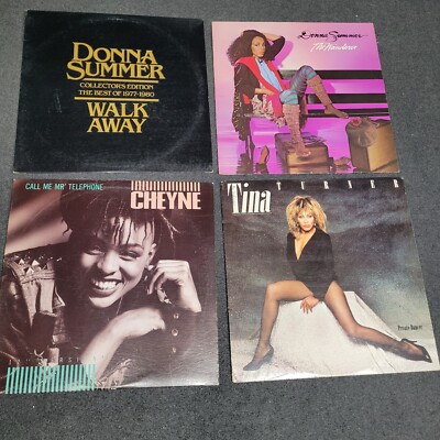 Tina Turner Donna Summer Cheyne 4 Vinyl Record Set Good | eBay