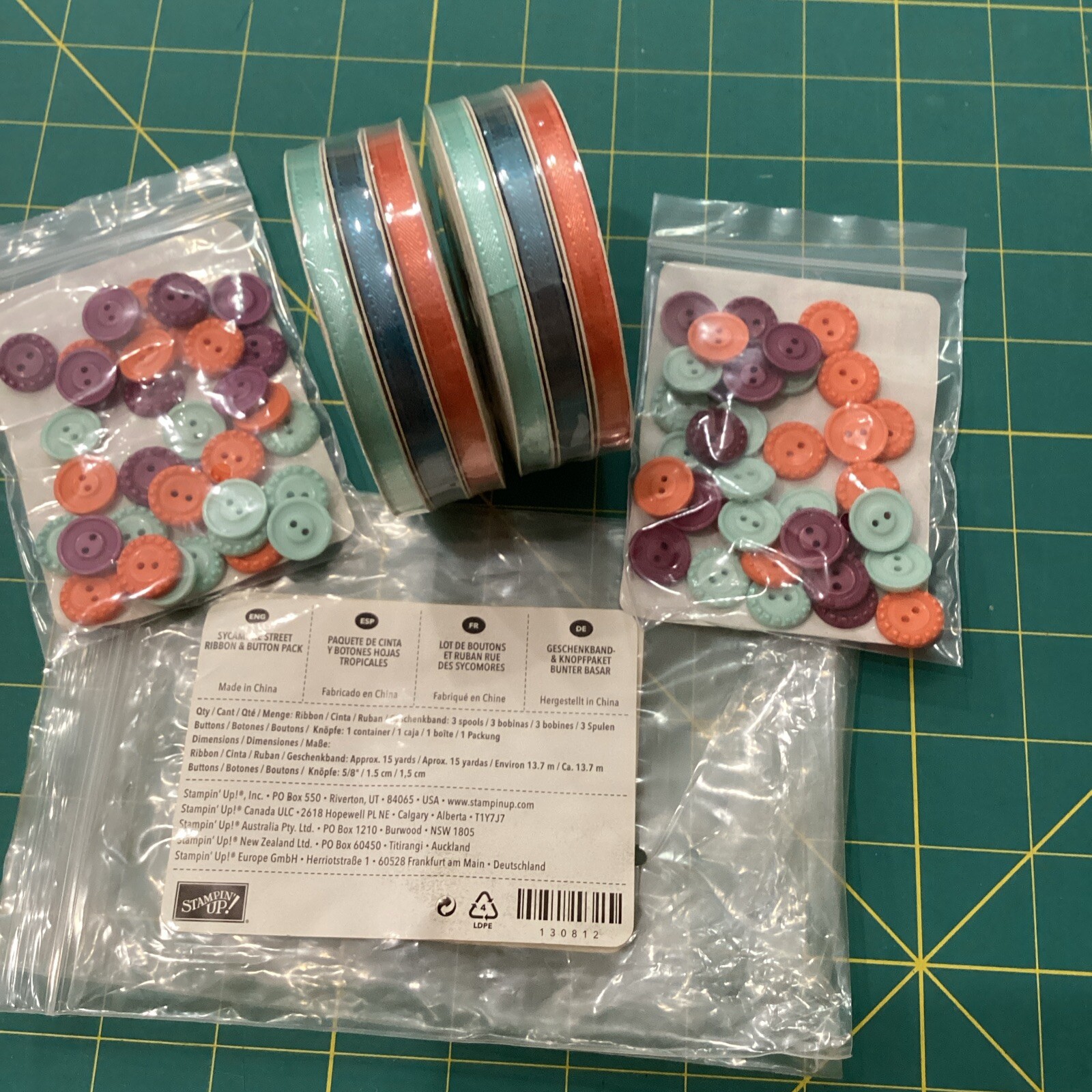 Stampin Up Lot Of 2 SYCAMORE STREET Ribbon & Buttons 130812 | eBay
