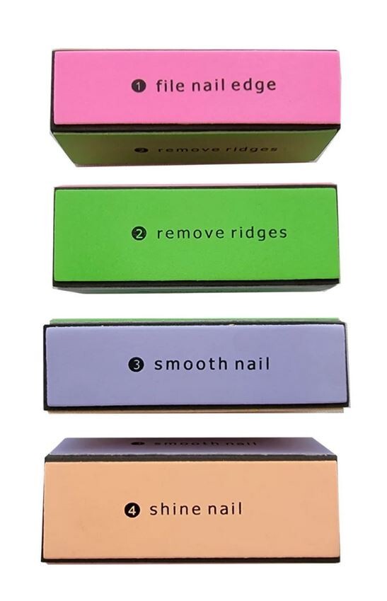 Rucci 4 Way Shiny Block / 4 Sided Buffing Block Shine Nail Buffer (12 ...