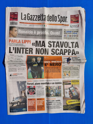 Gazzetta dello Sport 9 October 2007 Del Piero-Juventus-Ferrari-Inter ...