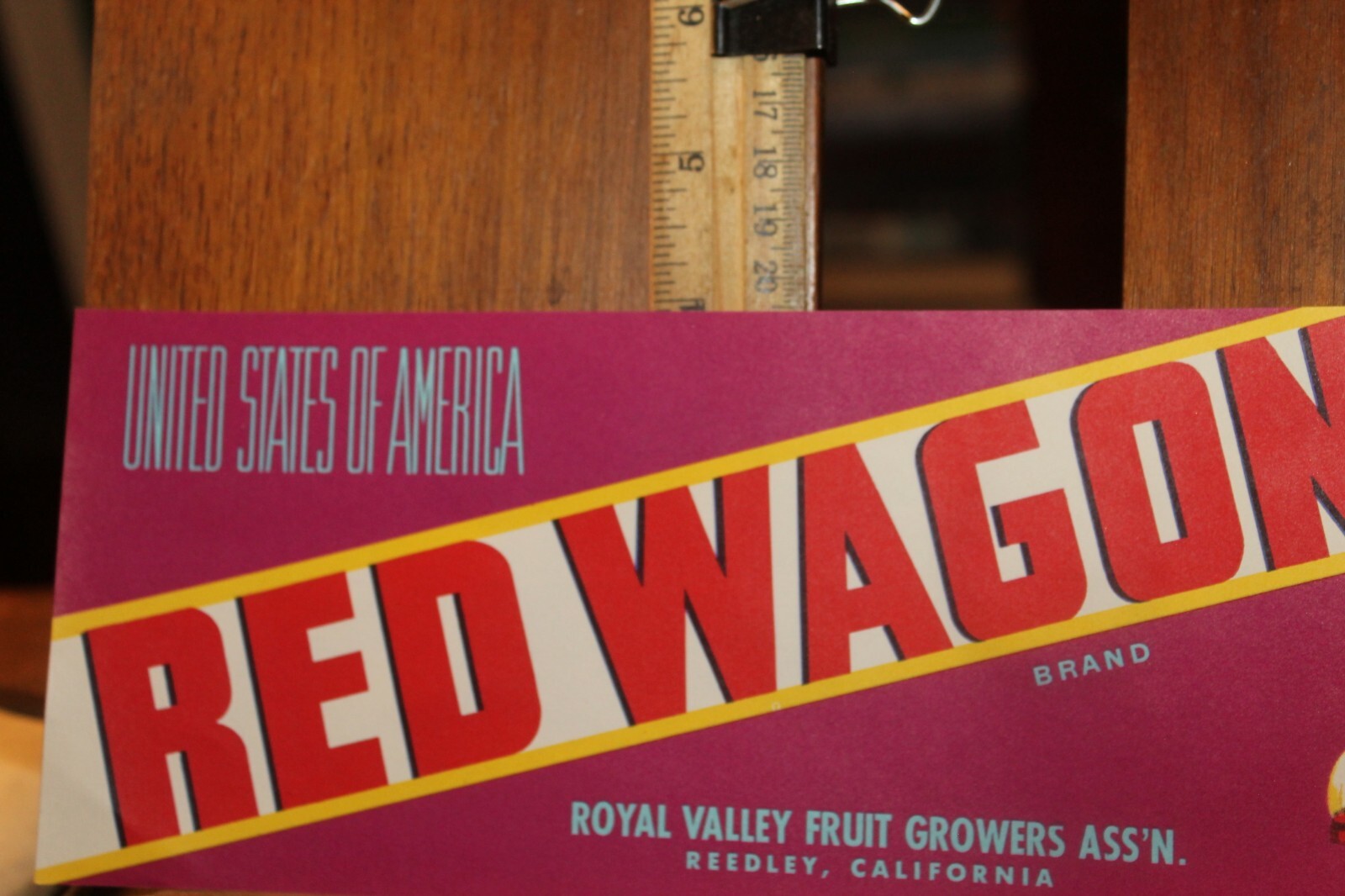 Vintage Unused Crate Label Red Wagon Grapes Royal Valley California | eBay