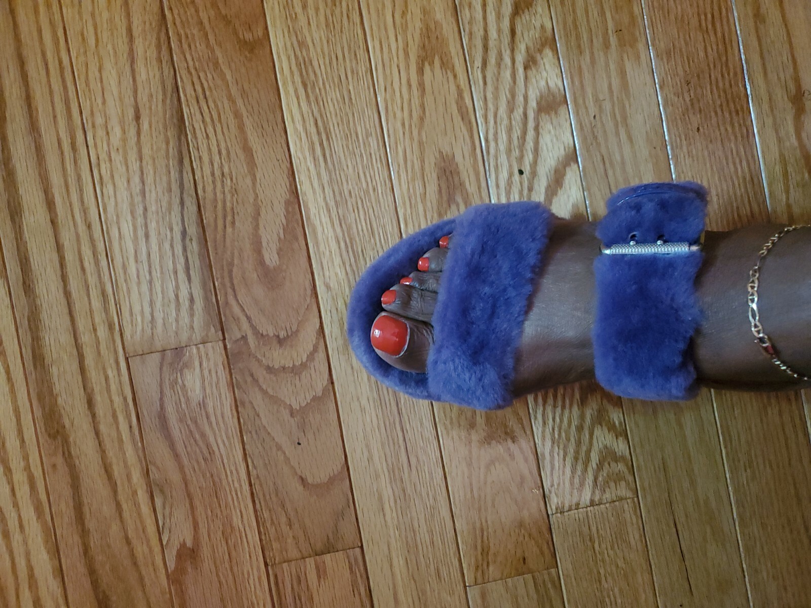 UGG Purple Women's Double Strap Platform Fuzzy Slide … - Gem