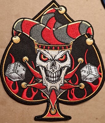 Joker Lucky Jester with Spade embroidered Iron on patch | eBay