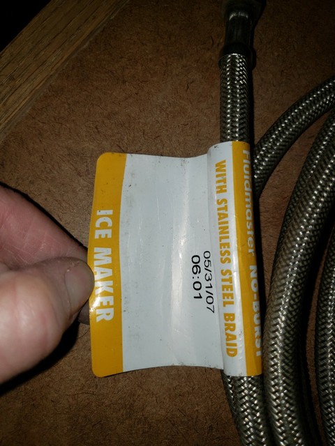 Fluidmaster Ice Maker Braided Stainless Steel Connector 120 Inch Length ...