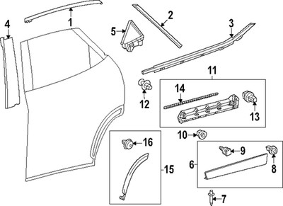 Genuine Lexus Door Molding 75742-0E170 | eBay