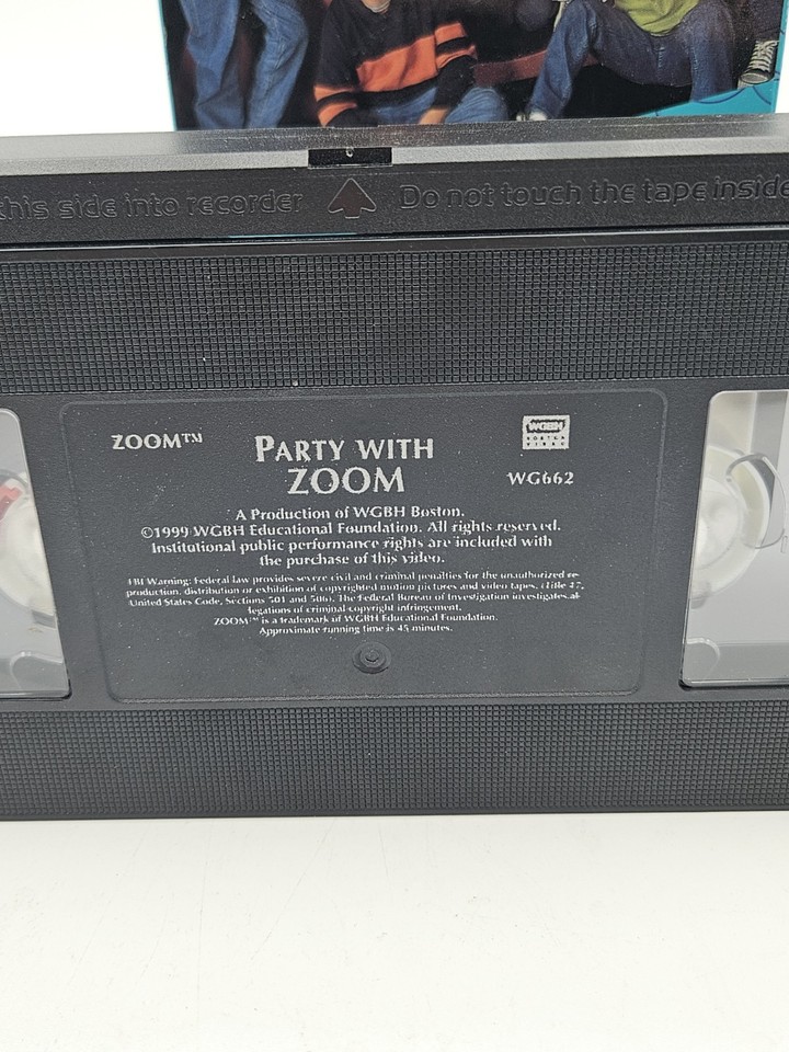 PBS Party with Zoom VHS Tape (1999) Video WGBH Boston Kids 1990s Y2K ...