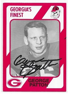 GEORGE PATTON Autographed Signed 1989 football card UGA Georgia ...