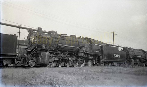 ATSF Santa Fe Locomotive #1609 - 1953 Corwith IL - Vintage Railroad ...