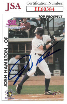 Josh Hamilton signed Charleston RiverDogs 2000 Minor League Baseball ...