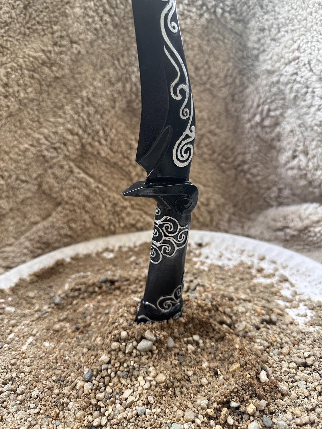 Elder Scrolls Skyrim Ebony dagger replica Cosplay Prop handpainted, 3D ...