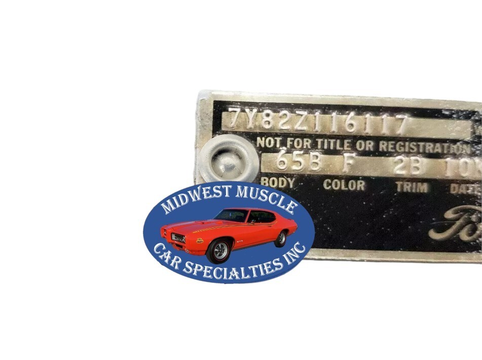 Ford Lincoln Mercury Factory Correct Firewall Cowl Data Plate Tag ...