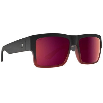 Spy Optics Men's Polarized Cyrus Soft Matte Black Red Plum Fade ...