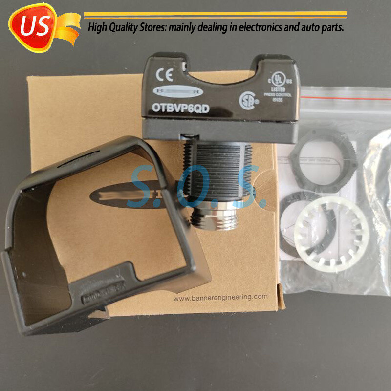 New In Box For BANNER Sensor OTBVP6QD 28590 with Black Cover Hood | eBay