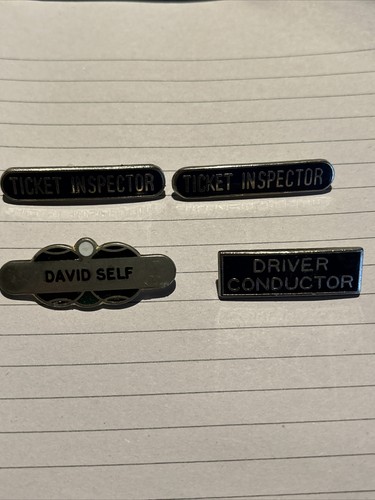 DRIVER CONDUCTOR & TICKET INSPECTOR &NAME TAG BADGE - METAL ENAMEL ...