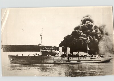 BILLOWING SMOKE of Steamship US Navy SHIP 'Pigeon' VINTAGE 1926 Press ...