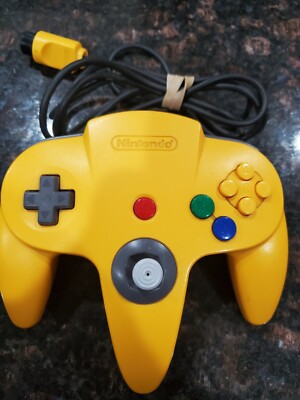 Wired OEM Nintendo 64 Yellow Controller! N64! AUTHENTIC! TESTED! FREE ...