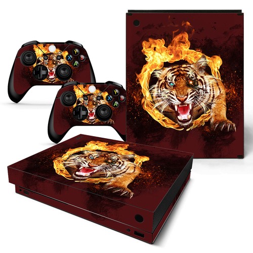 Xbox One X Console Skin Decal Sticker Tiger Animal + 2 Controller ...